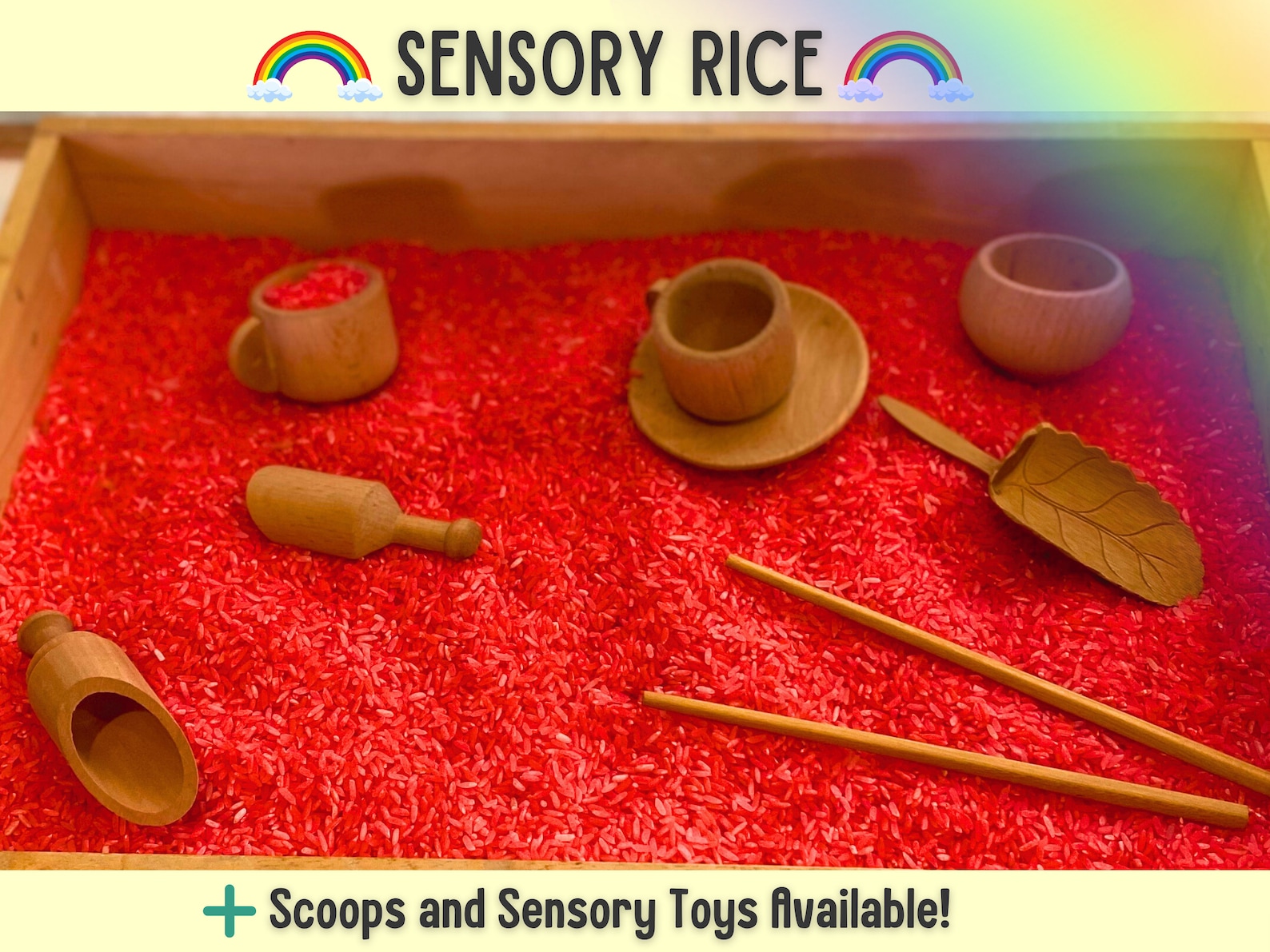 Red Sensory Rice, Montessori Toy, Non-toxic Sensory Bin Filler - Etsy