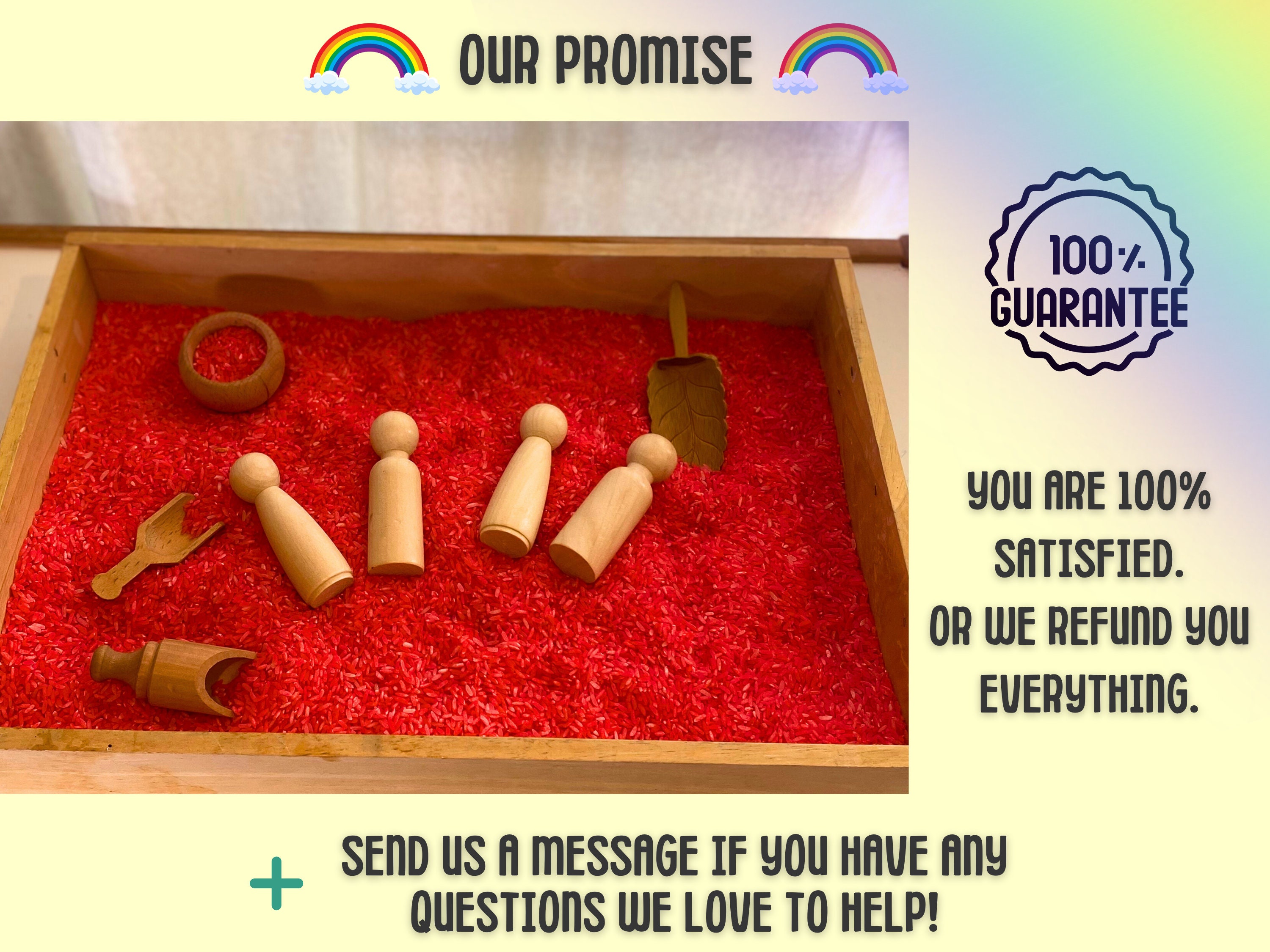 Sensory Rice for Toddlers Montessori Toy Red Rice Sensory Bin Filler ...