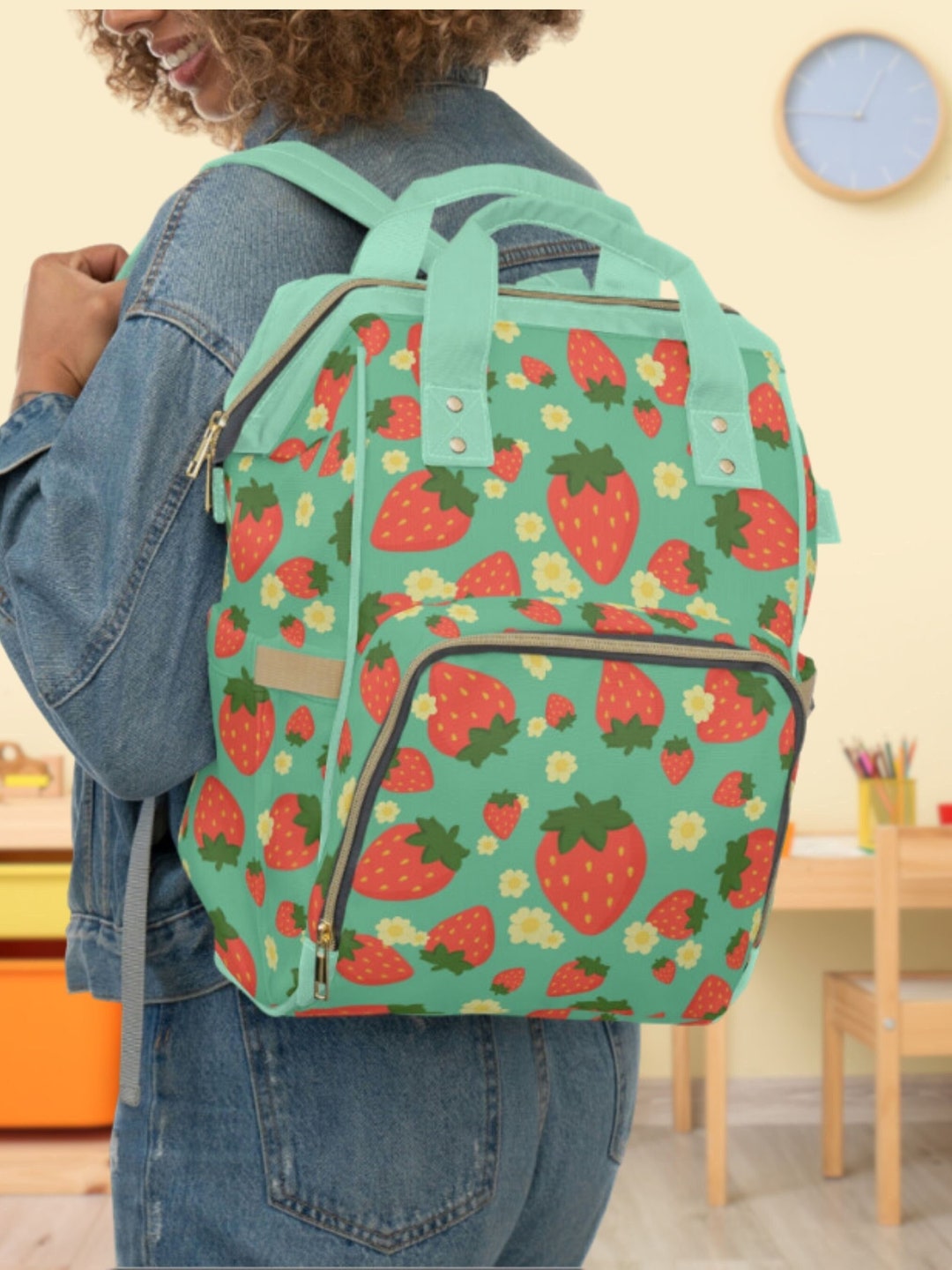 Strawberry Backpack for Tooddlers or Baby Diaper Bag Backpack Gift for ...