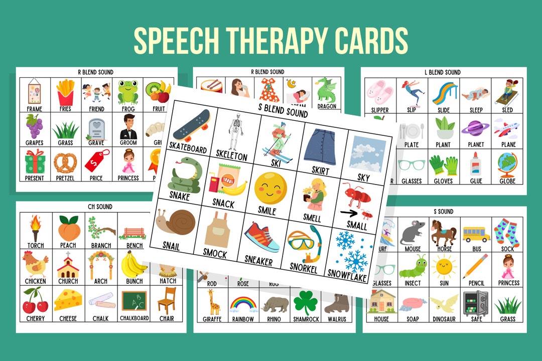 Speech Articulation Cards Learning Printable Flash Cards for Kids ...