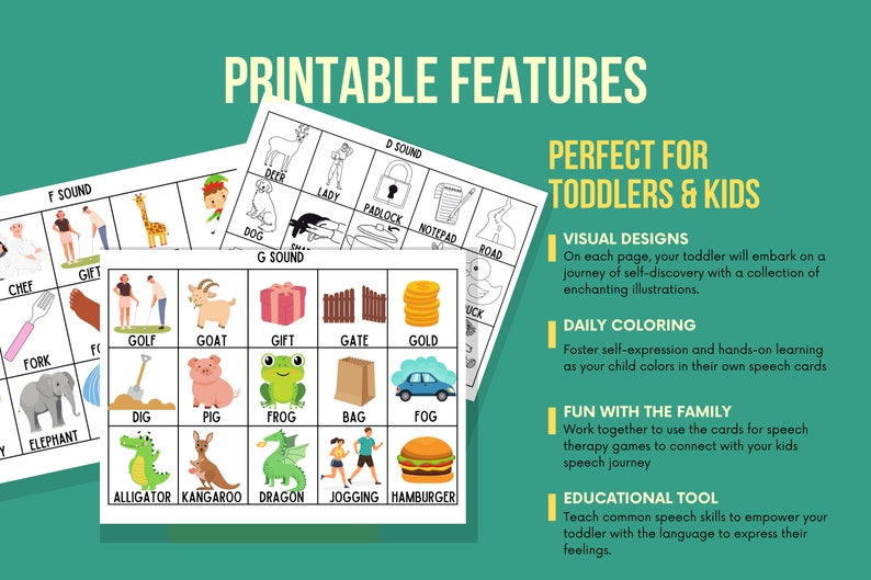 Speech Articulation Cards Learning Printable Flash Cards for Kids ...