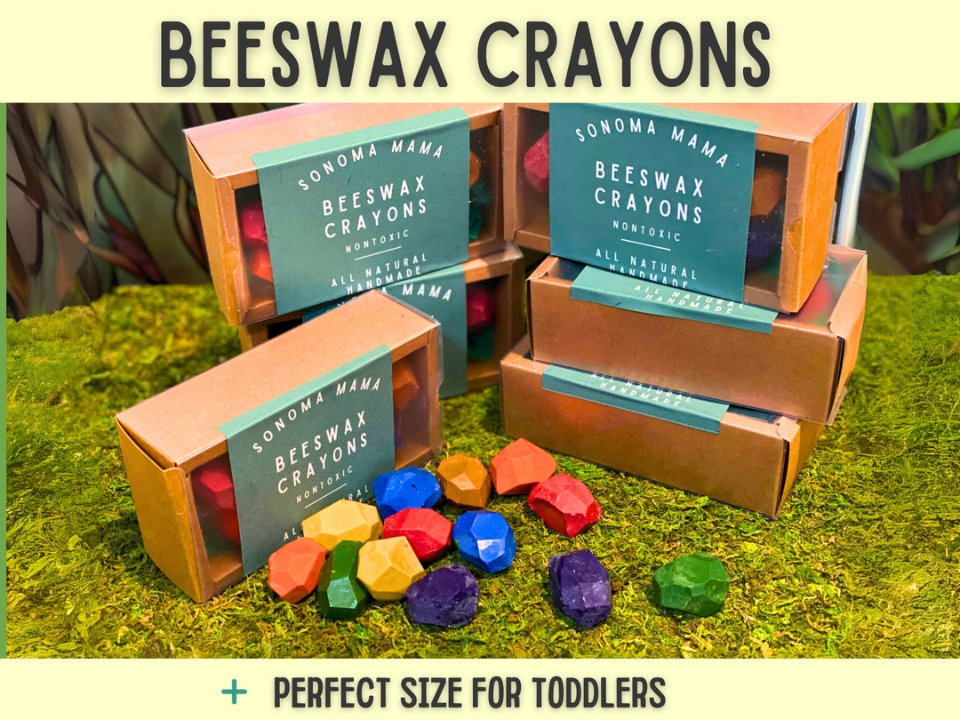 Beeswax Crayons Crystal Crayons for Kids and Toddlers Crayon Gift Set ...