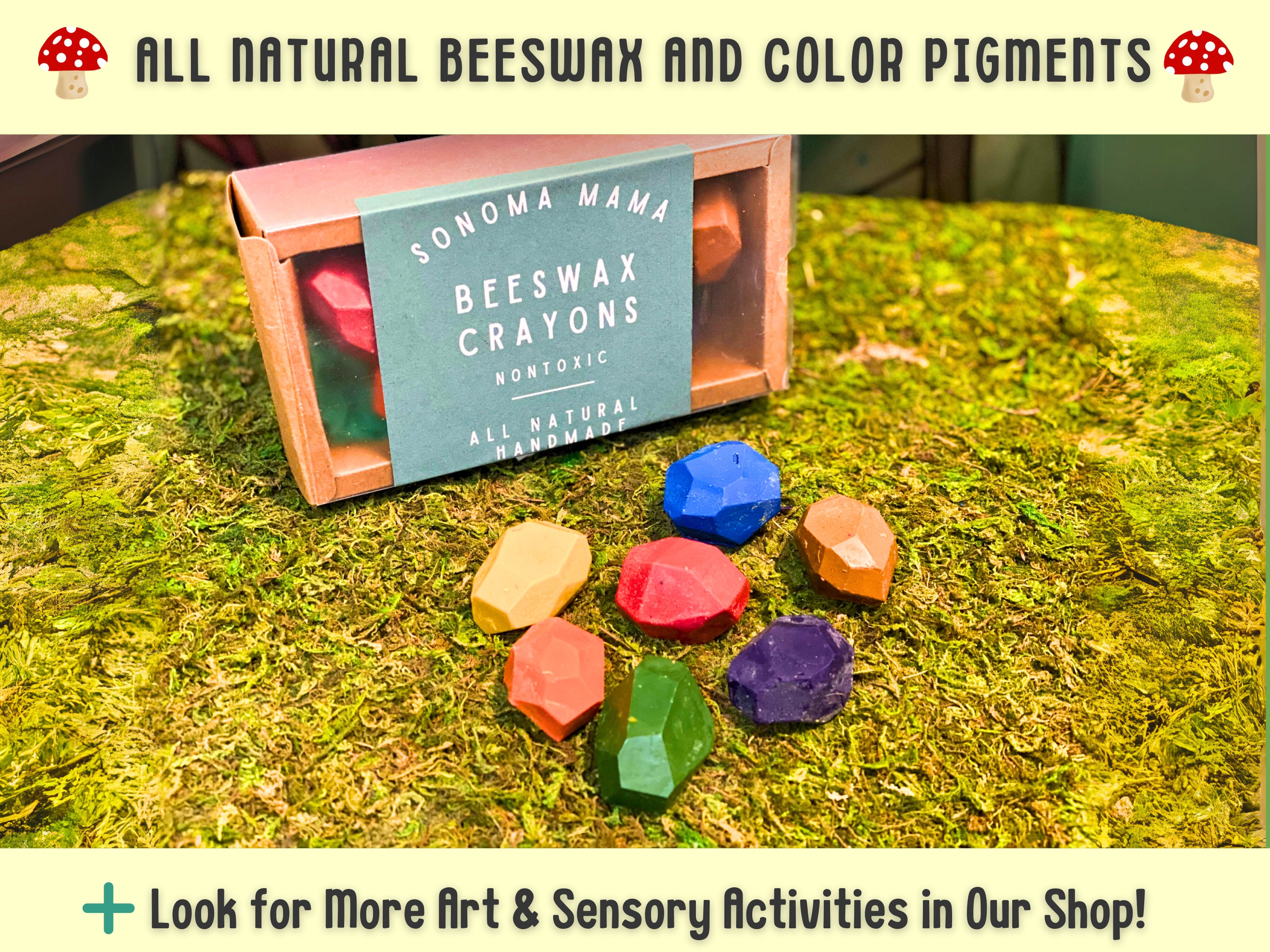 Beeswax Crayons Crystal Crayons for Kids and Toddlers Crayon Gift Set ...