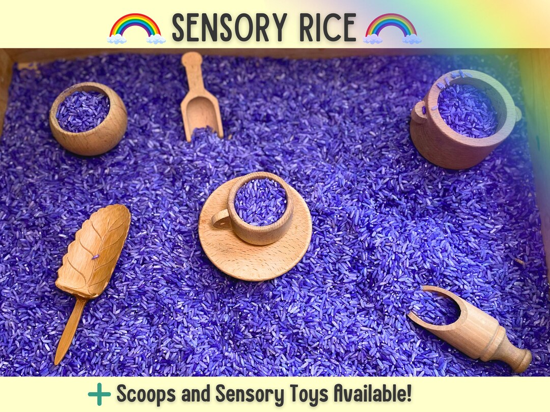 Sensory Toy for Toddlers and Kids Purple Rice Montessori Preschool ...
