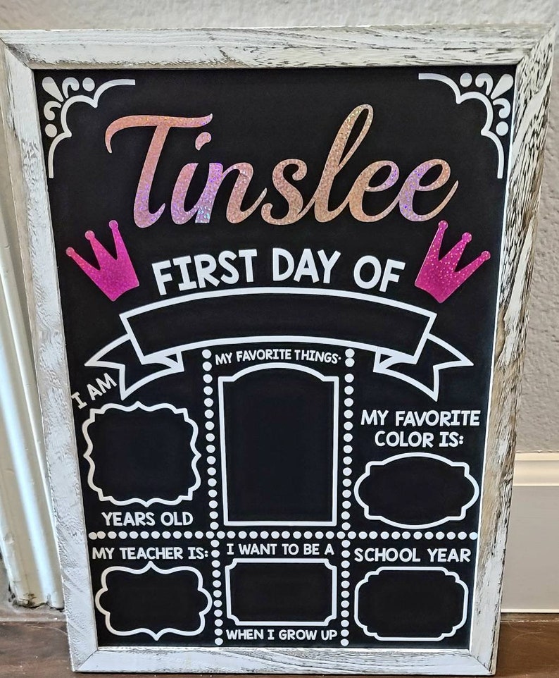 First Day of School Chalkboard Sign First Day of School - Etsy