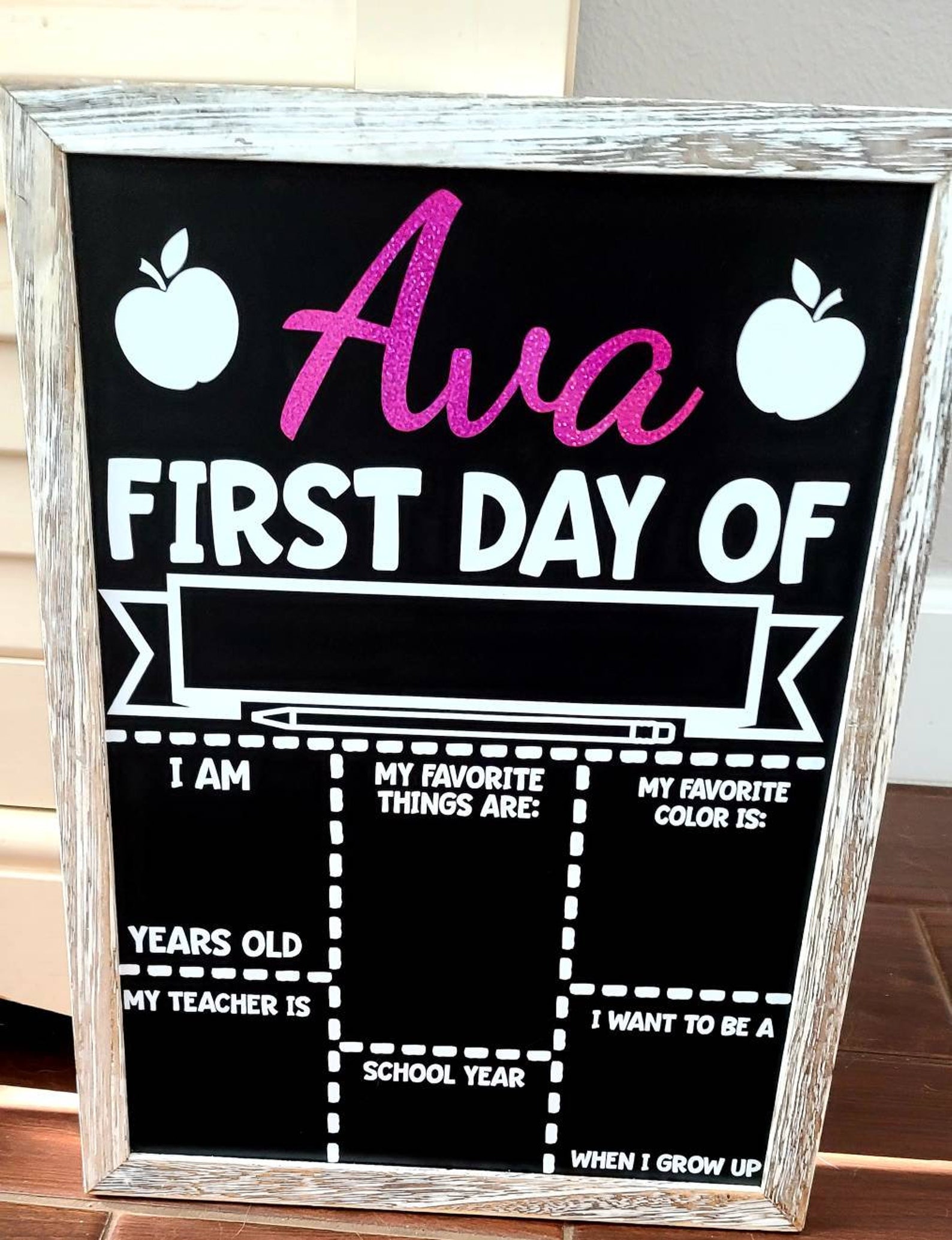 First Day of School Chalkboard Sign First Day of School - Etsy