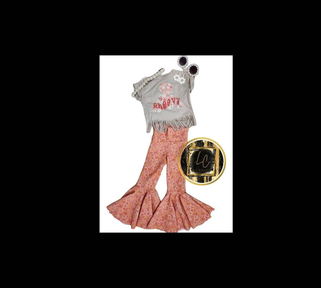 Two Groovy Birthday Outfit, Groovy Bells, Second Birthday Party, 2 ...