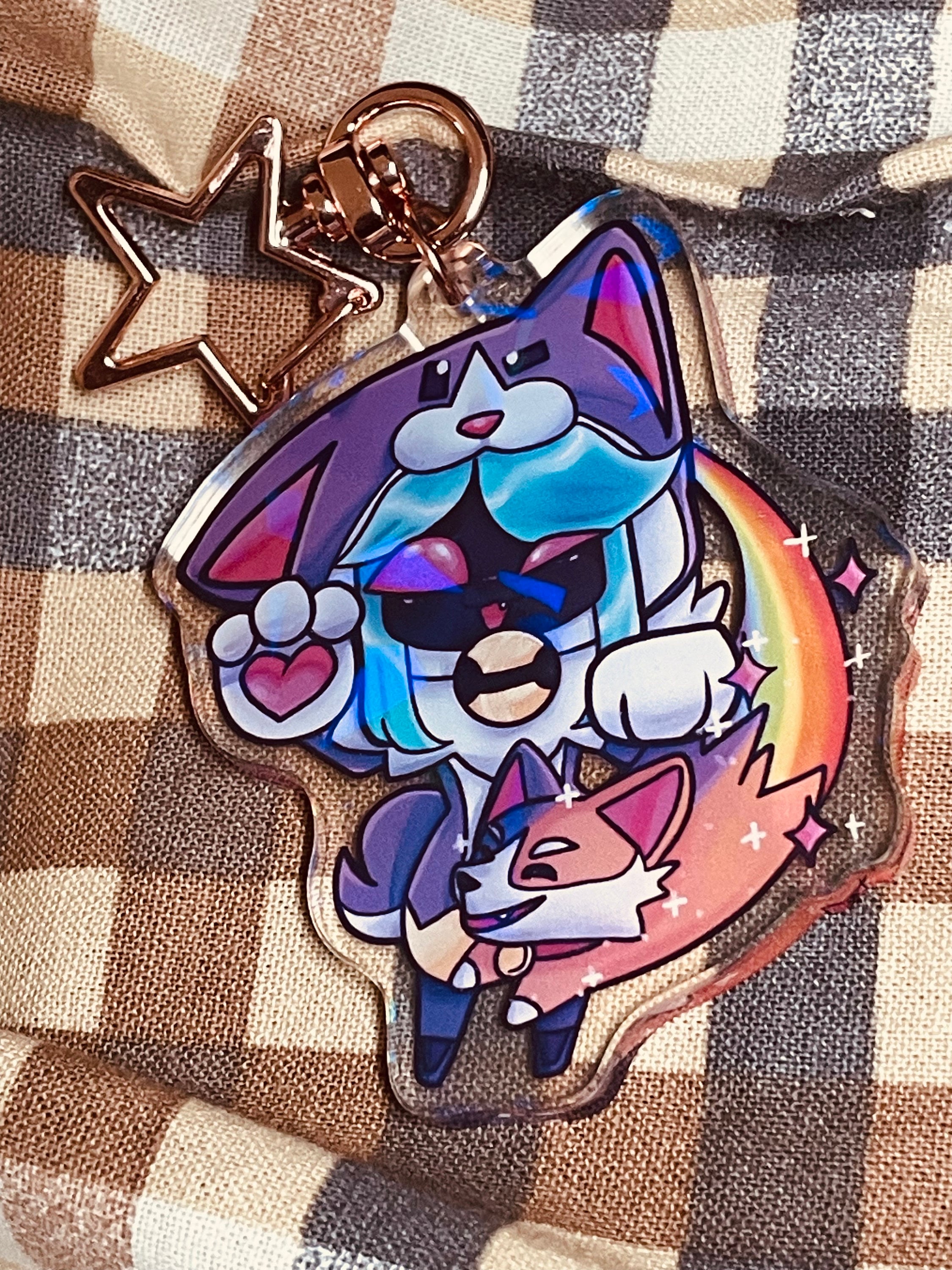 League of Legends | 2.5'' Lol Kindred Woof and Lamb Acrylic Holographic ...