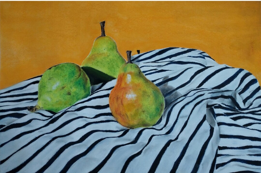 Original Still Life Soft Pastel Painting Pears Painting - Etsy