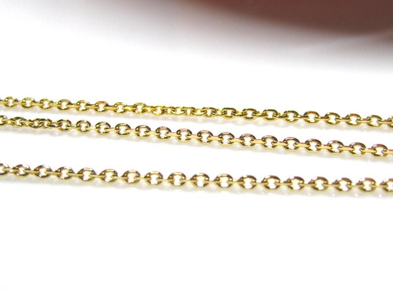 Gold Diamond Cut Chain, High Quality Plating, 16K Gold Plated Diamond ...