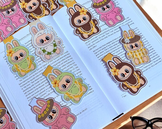 Hawaiian Labubu Magnetic Bookmarks - Etsy