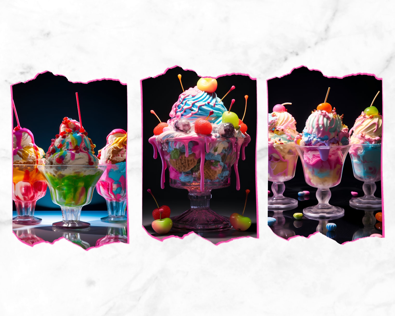 Neon Sundae Digital Paper Png - Etsy