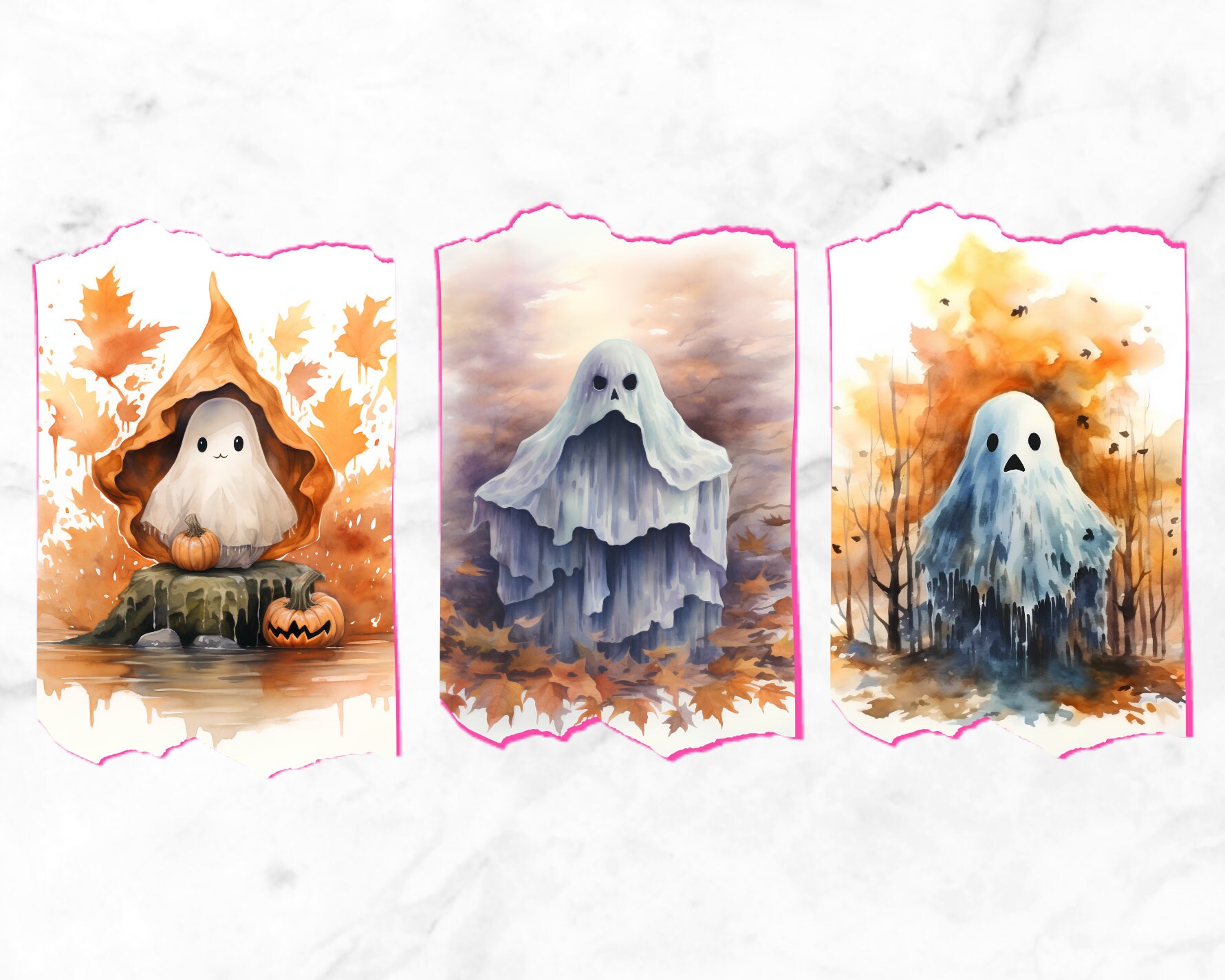 Fall Ghost Digital Paper Png - Etsy