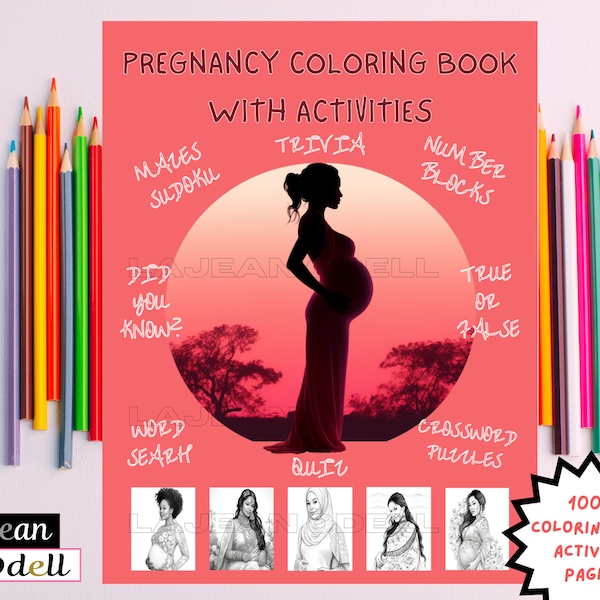 Pregnancy Coloring Book - Etsy