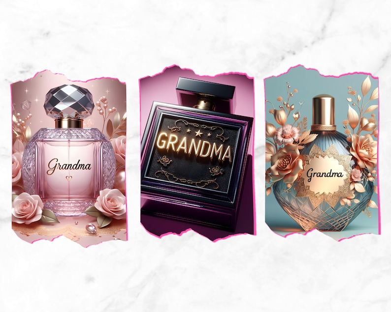 3D Grandma Perfume Digital Paper Png - Etsy