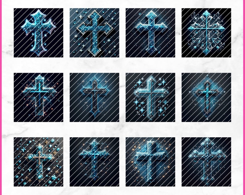 Blue Cross Digital Paper Png - Etsy