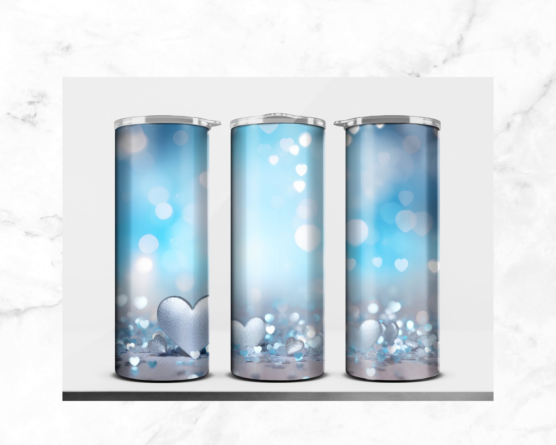 Blue Falling Hearts Digital Paper Png - Etsy