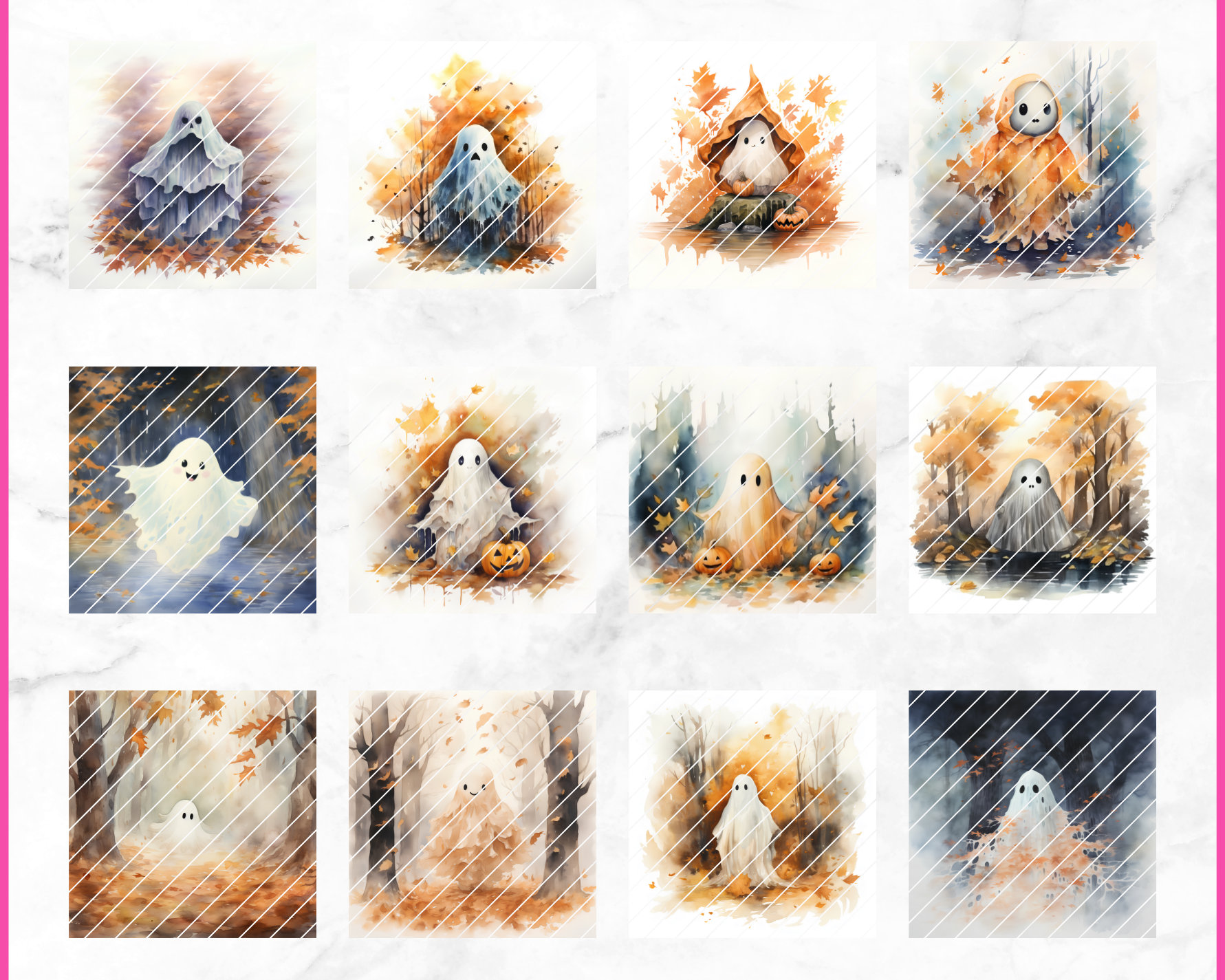 Fall Ghost Digital Paper Png - Etsy