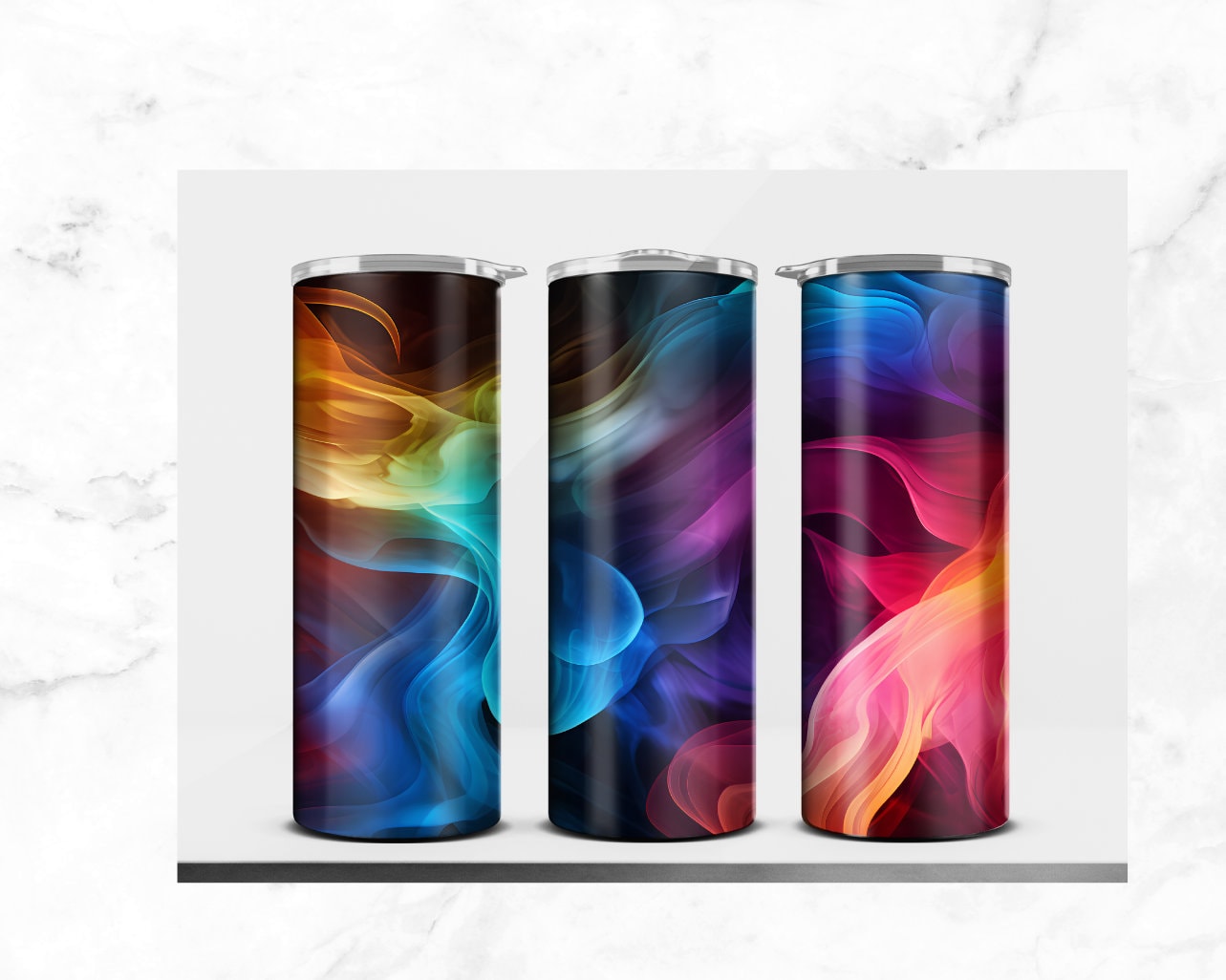 3D Rainbow Smoke Digital Paper Png - Etsy