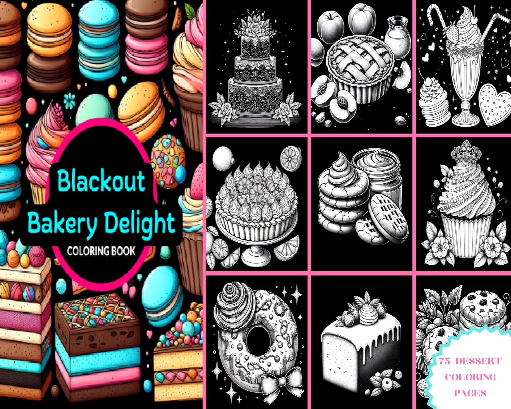 Blackout Bakery Delight Coloring Book Pdf - Etsy