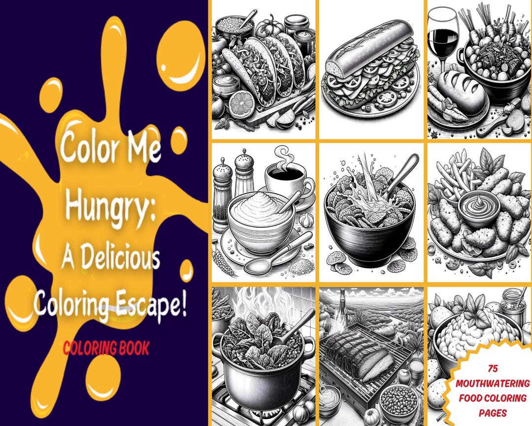Color Me Hungry A Delicious Coloring Escape Coloring Book! Digital ...