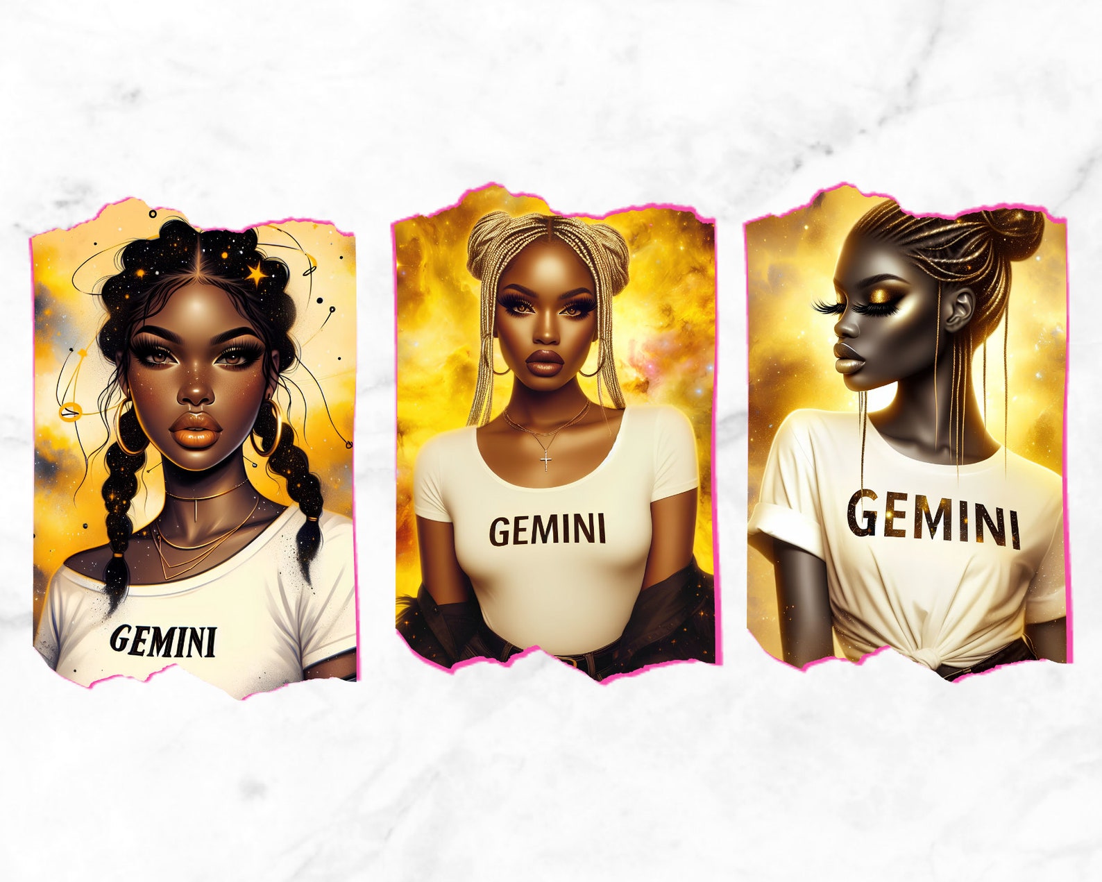 Cosmic Gemini Digital Paper Png - Etsy