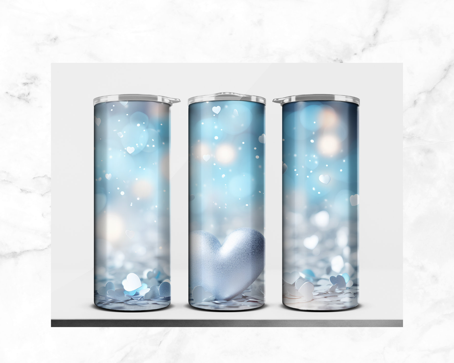 Blue Falling Hearts Digital Paper Png - Etsy