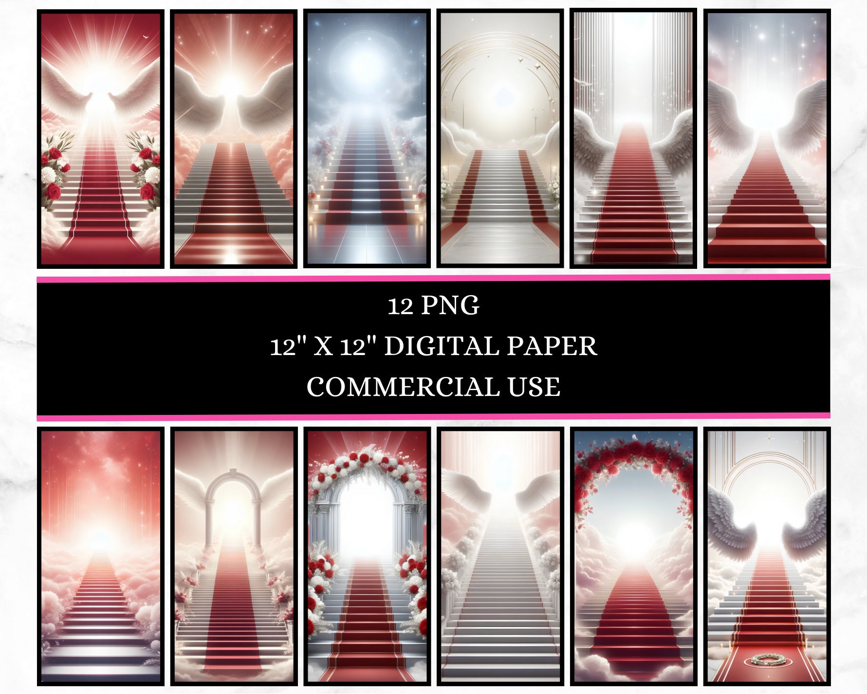 Red and White Funeral and Remembrance Memorial Digital Paper - Etsy