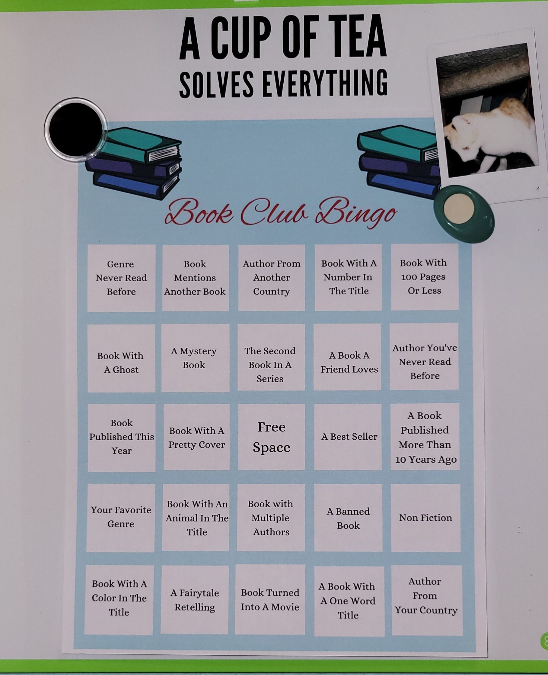 Book Club Bingo - Etsy