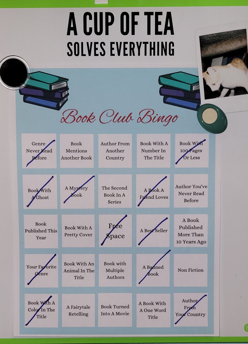 Book Club Bingo - Etsy