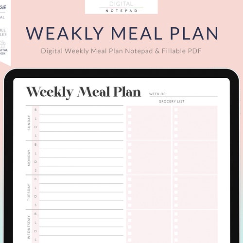 Digital Daily Planner for Goodnotes Blush Pink Half Hour - Etsy