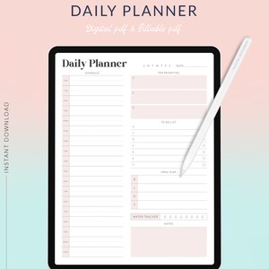 Digital Daily Planner for Goodnotes, Blush Pink, Half Hour Planner, 1 ...