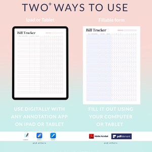 Digital Bill Tracker for Goodnotes, Bill Pay Checklist Organizer, Bill ...