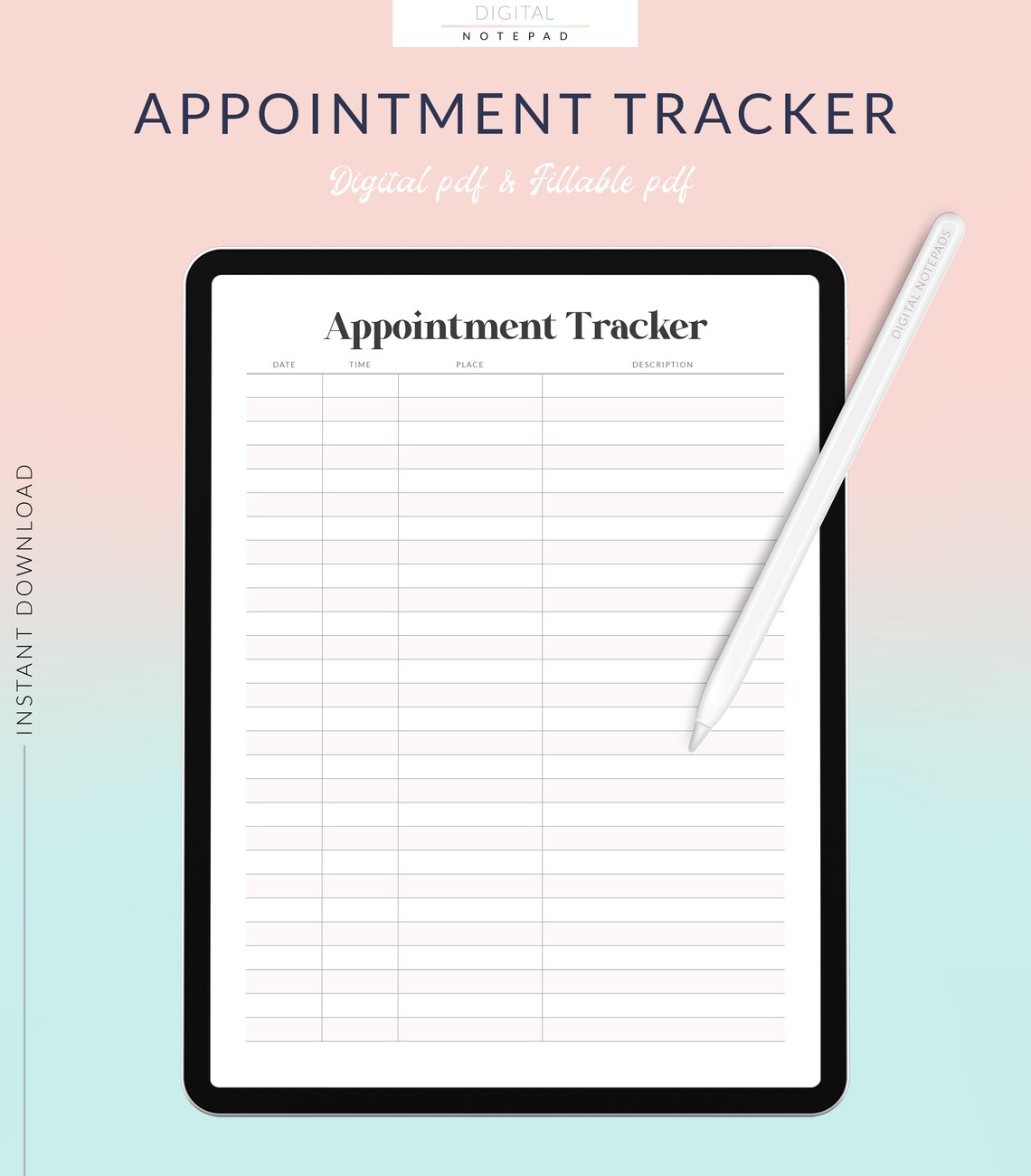 Appointment Tracker for Goodnotes, Appointment Reminder, Meeting ...