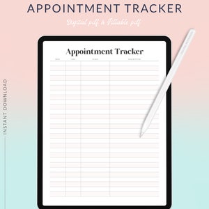 Appointment Tracker for Goodnotes, Appointment Reminder, Meeting ...