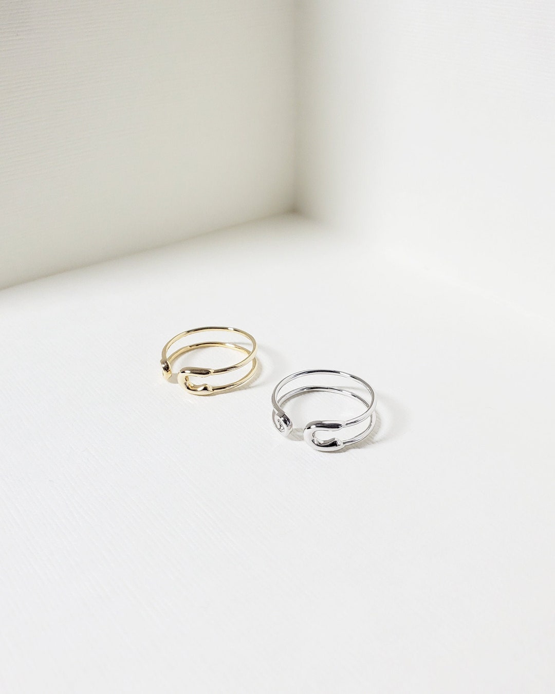 Safety Pin Ring, Friendship Ring, Stacking Rings, Best Friends Rings ...