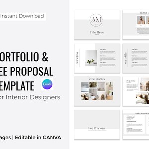 Portfolio and Fee Proposal Template for Interior Designers Project ...