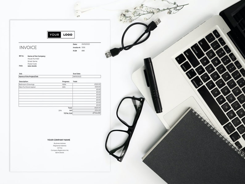 Editable Invoice Template | Digital Download for MS Excel & Google ...