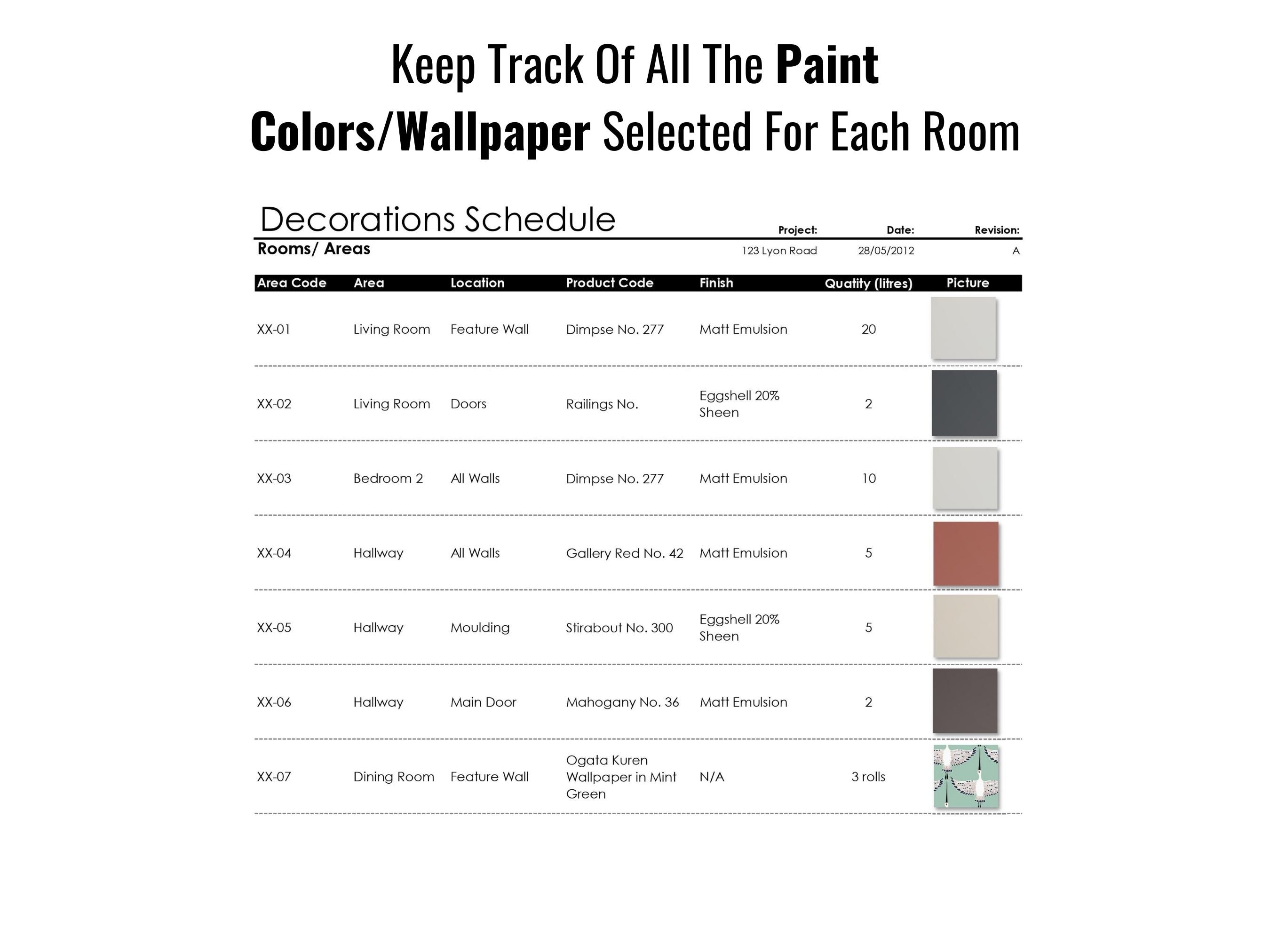 Interior Design Project Pack | All-in-one Template: Finishes ...