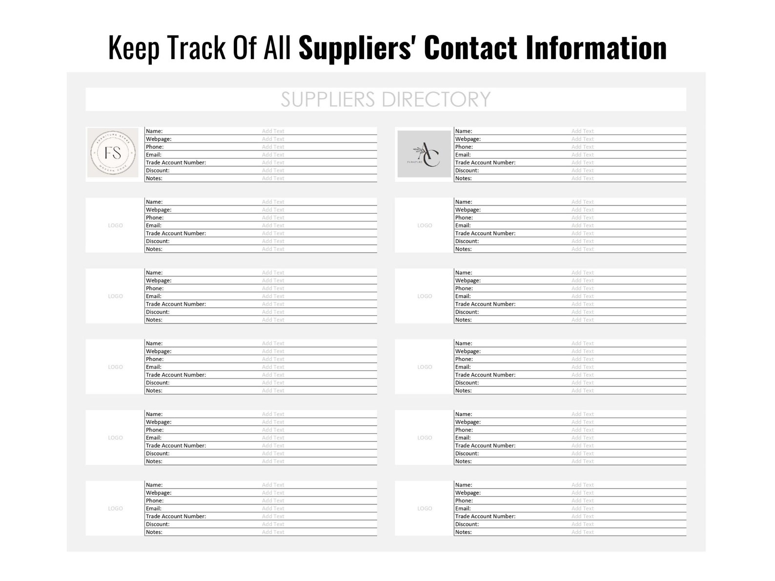 Interior Design Project Pack | All-in-one Template: Finishes ...