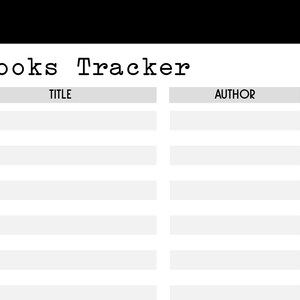 Printable Book Tracker PDF in A4 & US Letter Size. Track the Books You ...