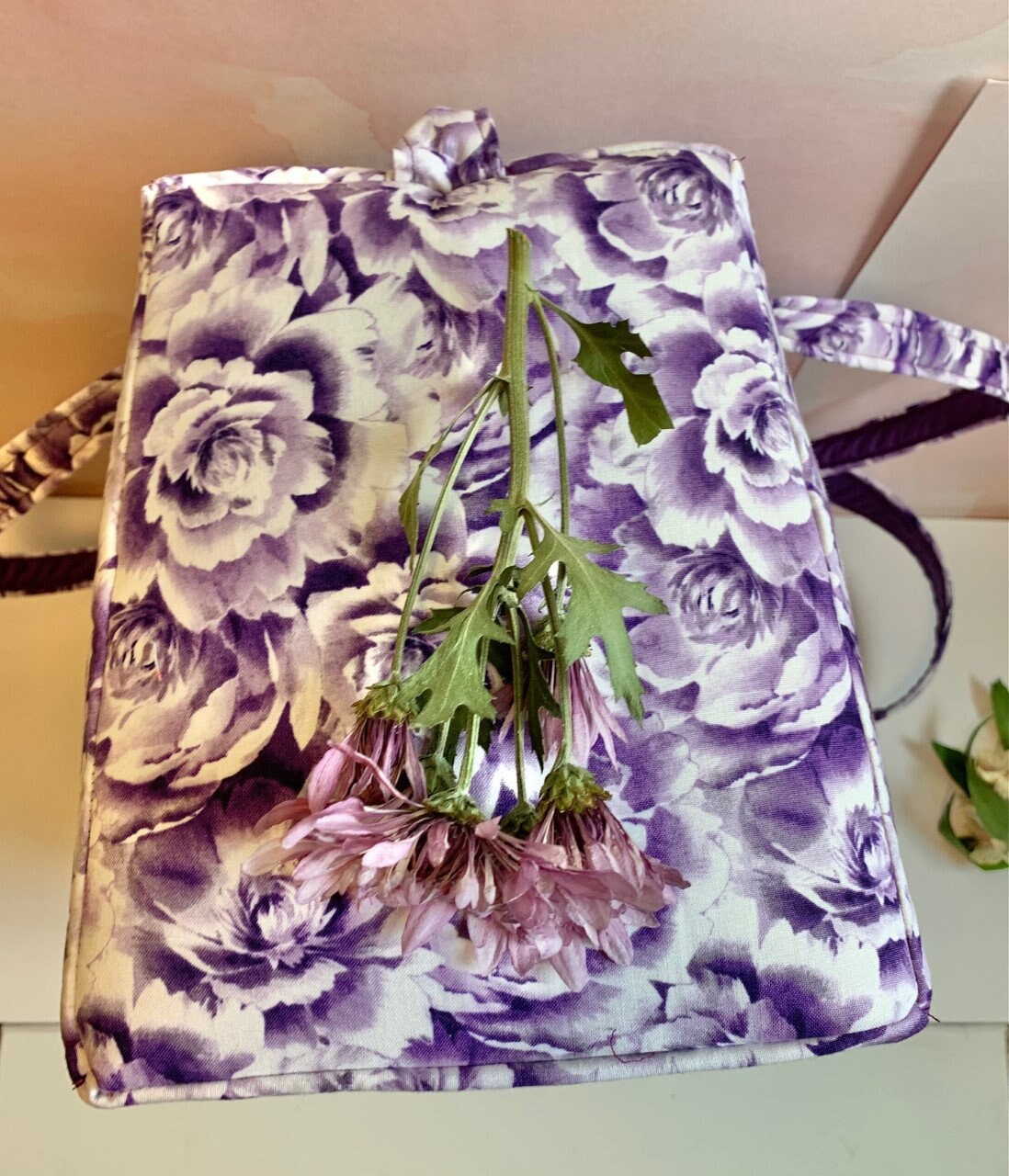 Purple Flower Travel Bag Set | Etsy