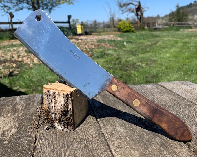 Vintage Utica Super Edge USA Meat Cleaver - Etsy