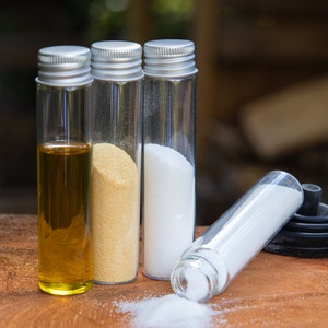 Bushcraft Camping Spice Kit With Glass Jars, Funnel and Carabiner Great ...