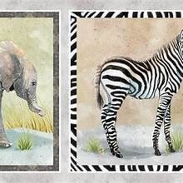 Baby Safari Animals Fabric - Etsy