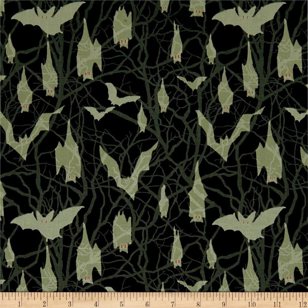 Glow in the Dark Bats by Blank Quilting Corp fright Night Collection ...