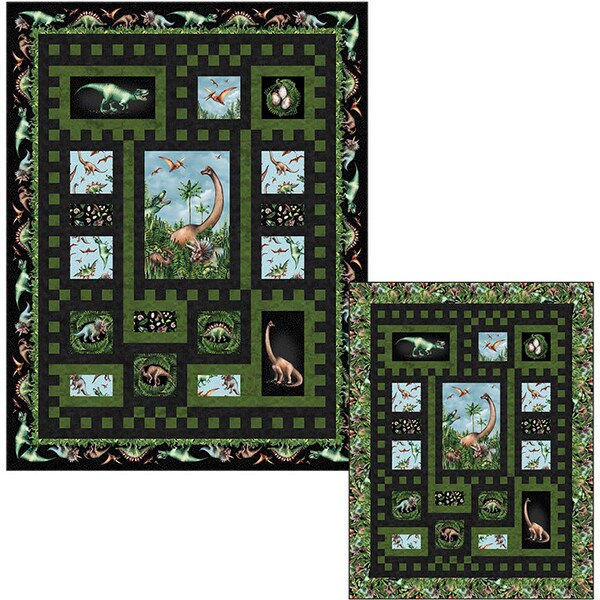 Dinosaur Quilt Panel - Etsy