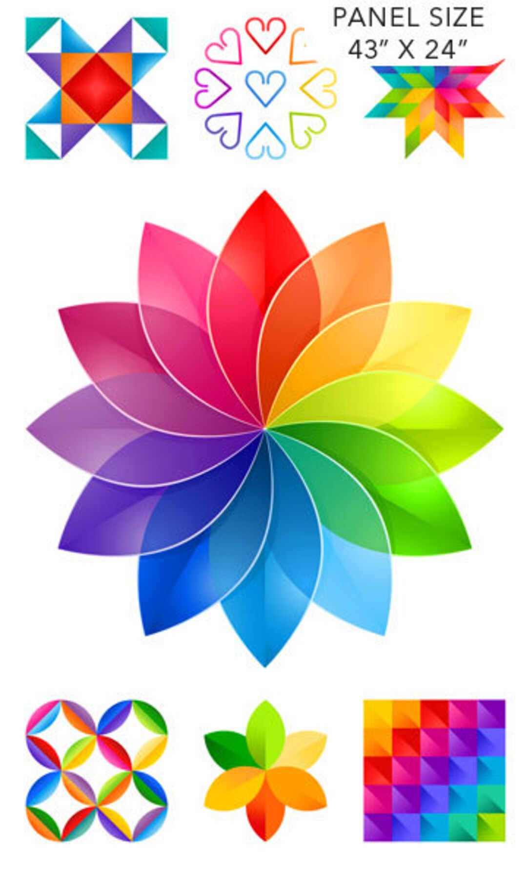 Color Sphere Fabric Panel by Northcott color Play Collection - Etsy