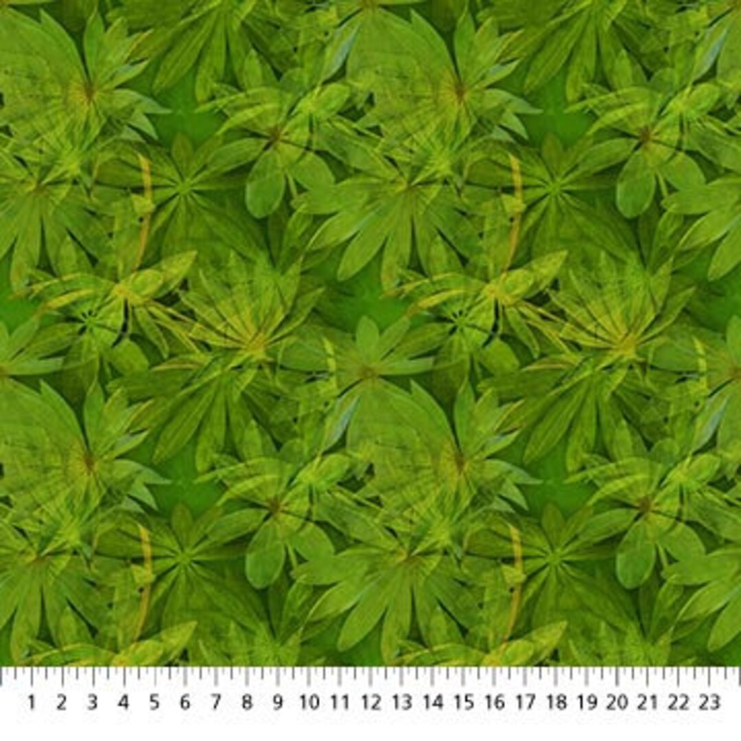Tropical Green Leaves Fabric by Northcott (passion Collection)- Sold by ...