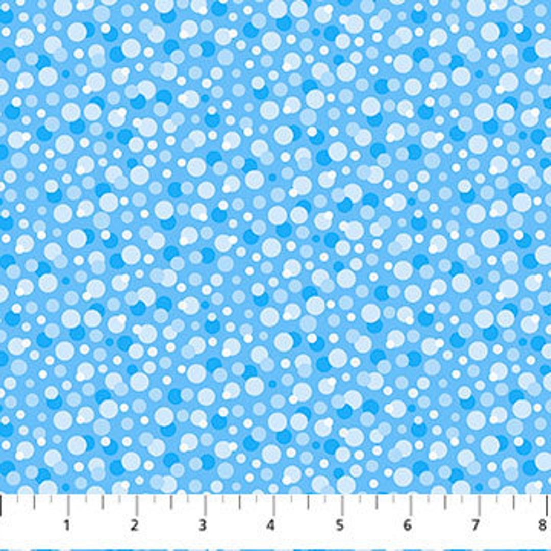 Effervescent blue Dots on Blue Fabric by Patrick Lose pizazz Collection ...